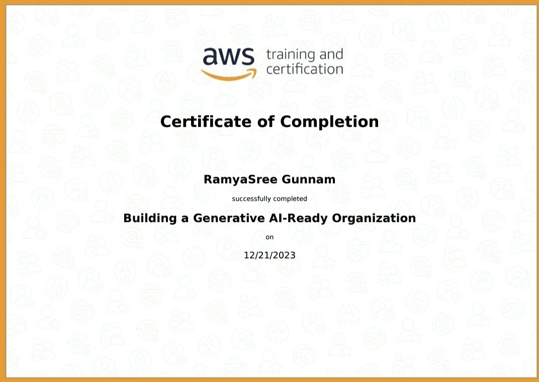 Gunnam Ramyasree on LinkedIn: Building a Generative AI-Ready Organization Gunnam Ramyasree on LinkedIn: Building a Generative AI-Ready Organization