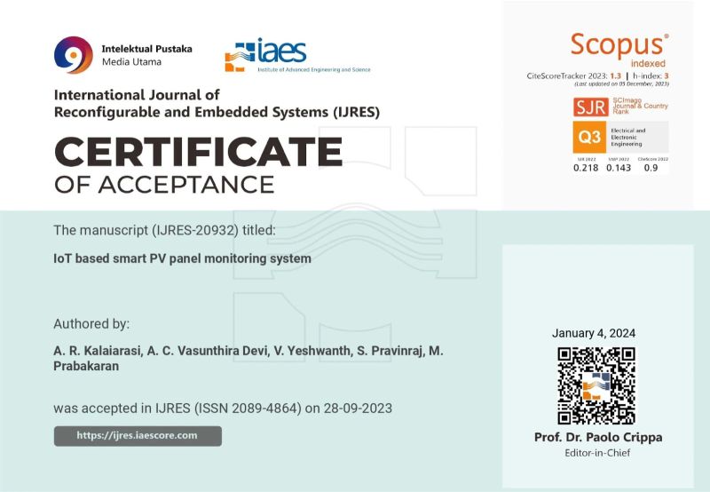 Pravinraj S on LinkedIn: #iot #pvpanelmonitoring #embeddedsystems # ... Pravinraj S on LinkedIn: #iot #pvpanelmonitoring #embeddedsystems # ...