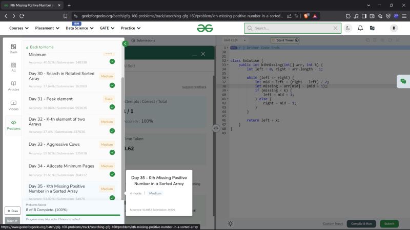 #gfg160 #geekstreak2025 #day35 #160daysofcode #problemsolving ... #gfg160 #geekstreak2025 #day35 #160daysofcode #problemsolving ...