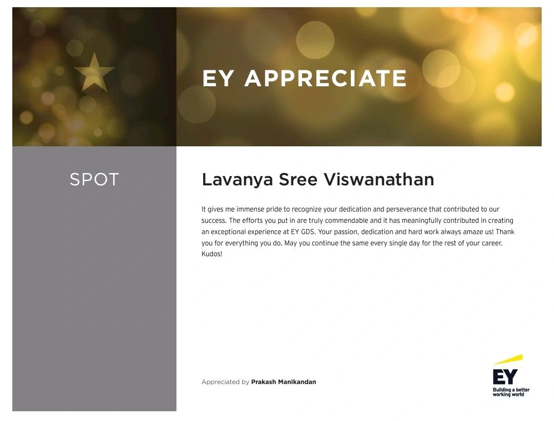 Lavanya Sree V on LinkedIn: Thank you Prakash Manikandan , Chirag Bhatia Lavanya Sree V on LinkedIn: Thank you Prakash Manikandan , Chirag Bhatia