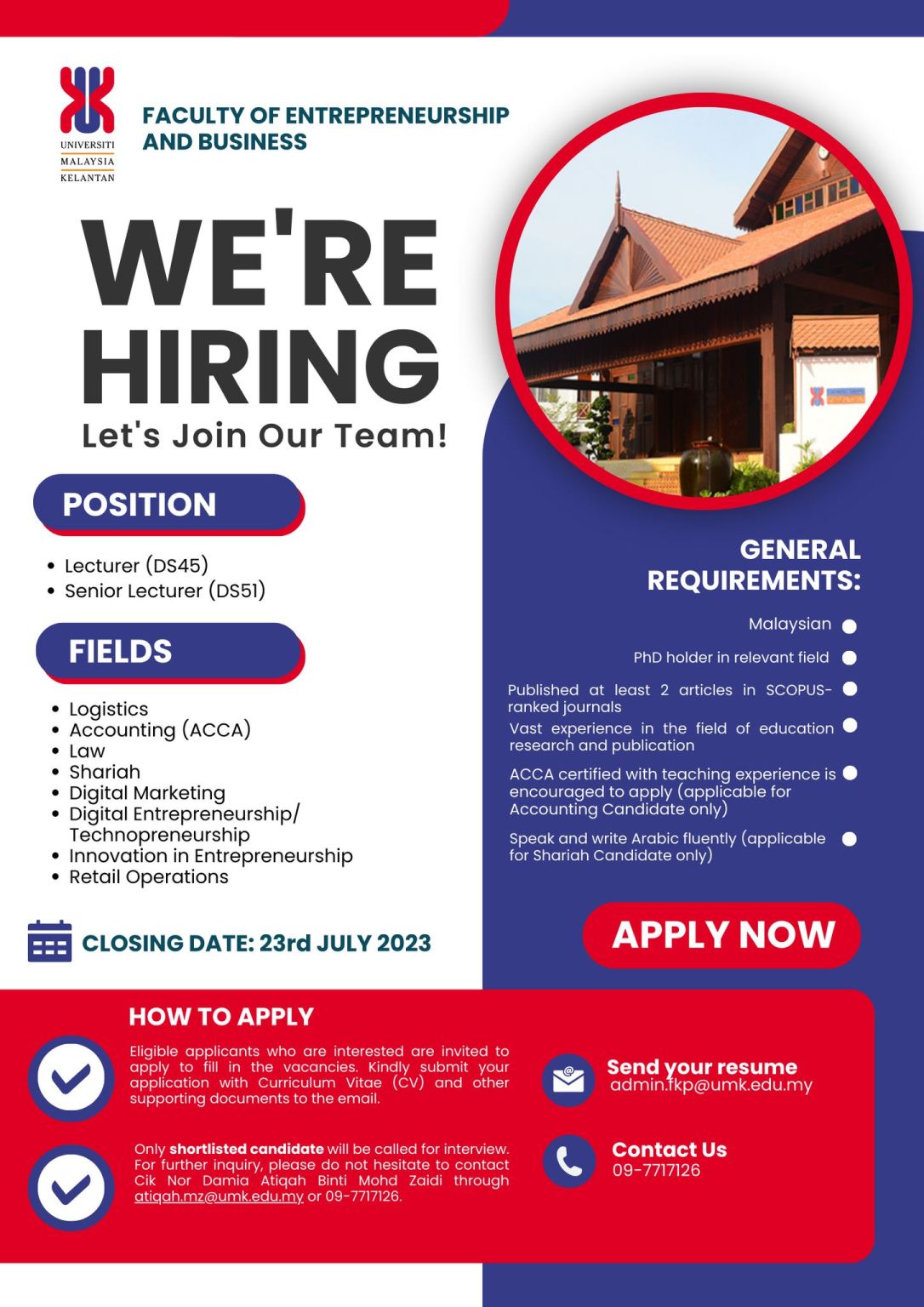 Muhammad Jaffri Mohd Nasir on LinkedIn: Academic vacancies in the ... Muhammad Jaffri Mohd Nasir on LinkedIn: Academic vacancies in the ...