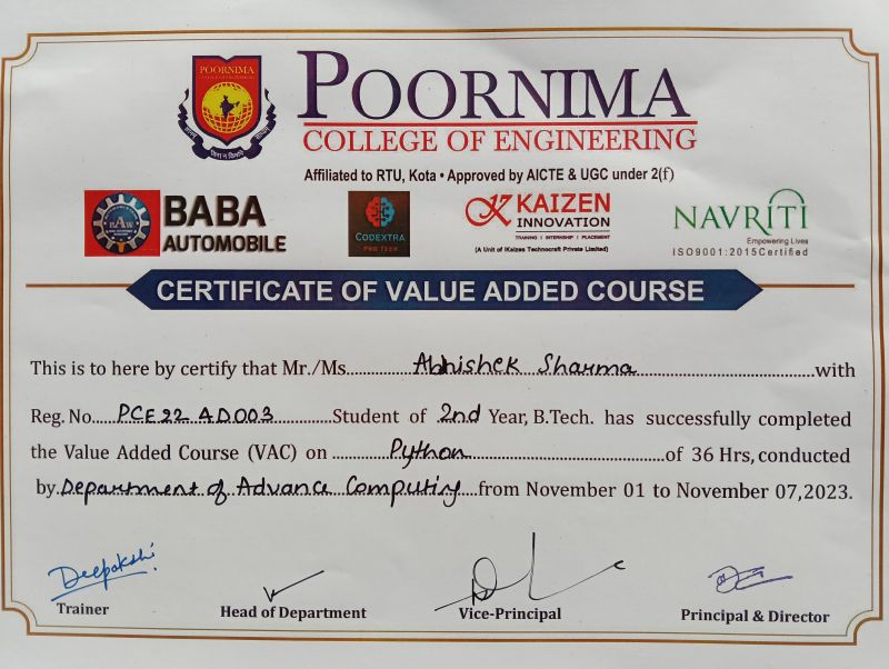 Abhishek Sharma on LinkedIn: #python #programming #achievement Abhishek Sharma on LinkedIn: #python #programming #achievement