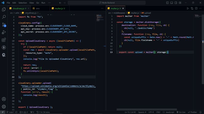 How I implemented File Upload in Node.js with Cloudinary and Multer ... How I implemented File Upload in Node.js with Cloudinary and Multer ...