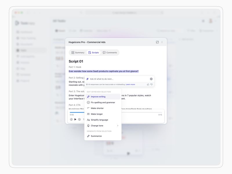 Halal Lab - UI/UX Design Agency on LinkedIn: AI Text Formatting UI Halal Lab - UI/UX Design Agency on LinkedIn: AI Text Formatting UI