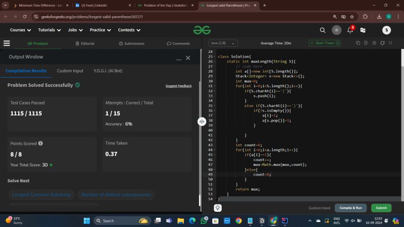 Shiva Raj on LinkedIn: #geeksforgeeks #potd #parentheses # ... Shiva Raj on LinkedIn: #geeksforgeeks #potd #parentheses # ...