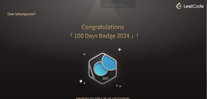 Rajasree Laha on LinkedIn: #leetcode #100daysbadge Rajasree Laha on LinkedIn: #leetcode #100daysbadge