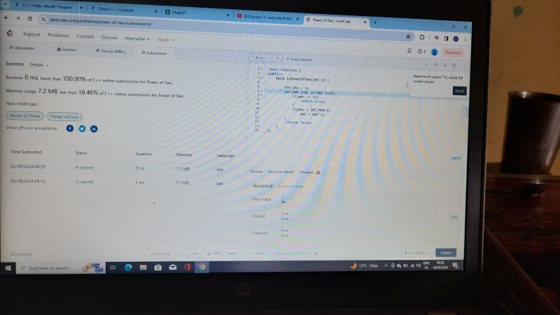 Shrishti Chaurasia on LinkedIn: problem: power of two runtime: 0 ms💻 Shrishti Chaurasia on LinkedIn: problem: power of two runtime: 0 ms💻