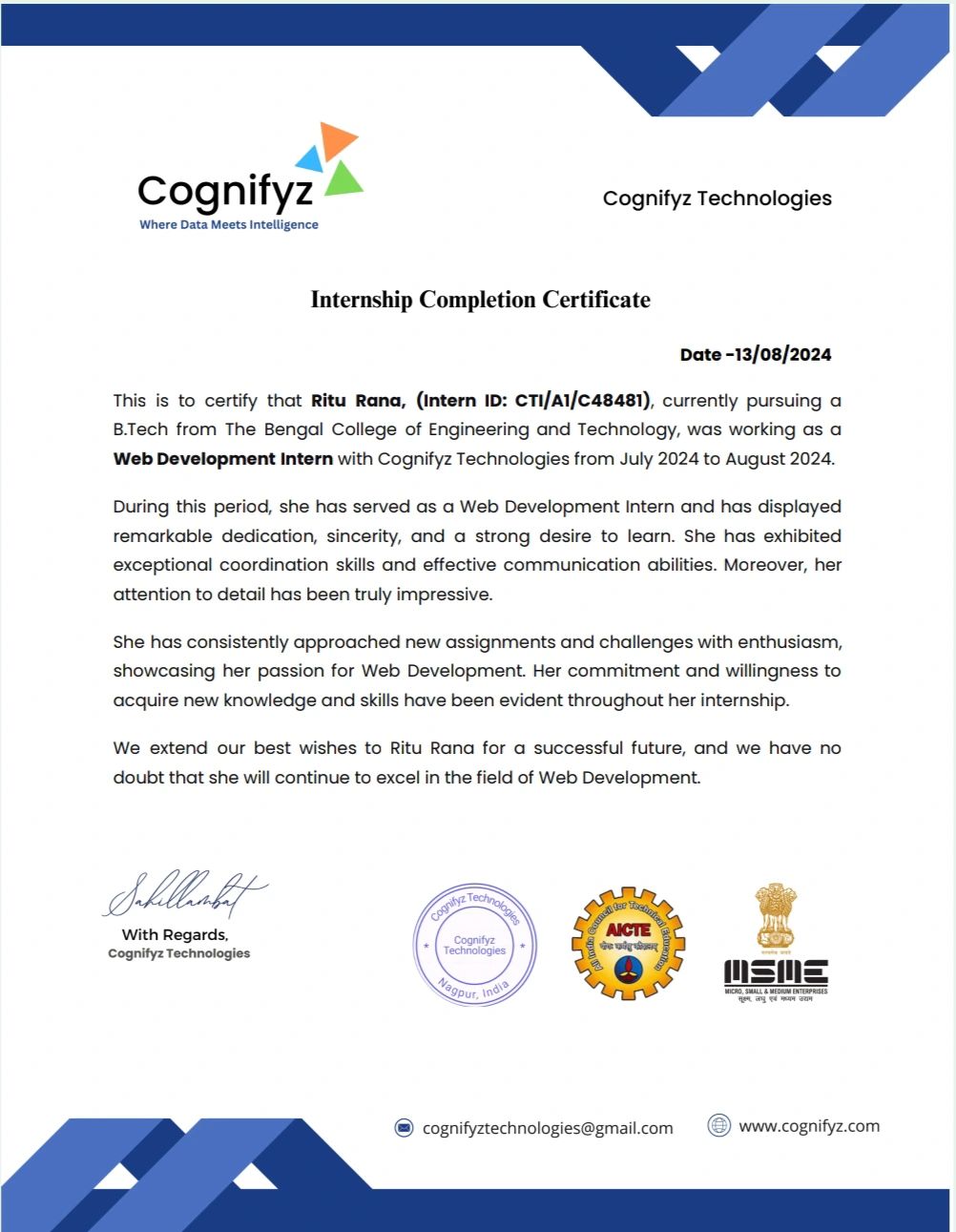 Ritu Rana on LinkedIn: #internship #webdevelopment #cognifyz # ... Ritu Rana on LinkedIn: #internship #webdevelopment #cognifyz # ...