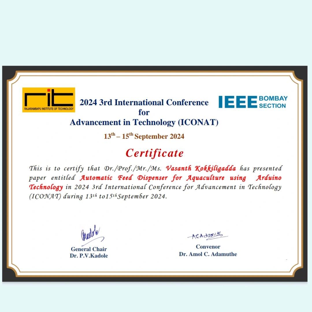 Vasanth Kokkiligadda on LinkedIn: #iconat2024 #ieee #arduino # ... Vasanth Kokkiligadda on LinkedIn: #iconat2024 #ieee #arduino # ...