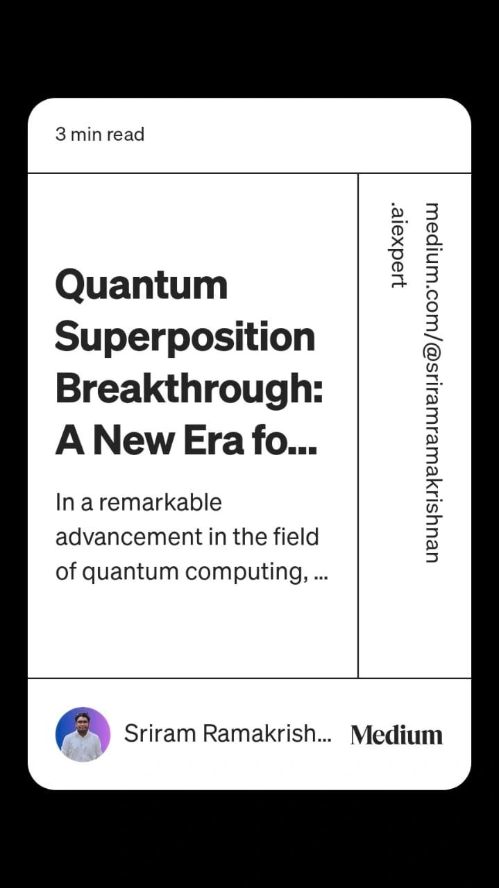 Sriram Ramakrishnan on LinkedIn: #quantumcomputing # ... Sriram Ramakrishnan on LinkedIn: #quantumcomputing # ...