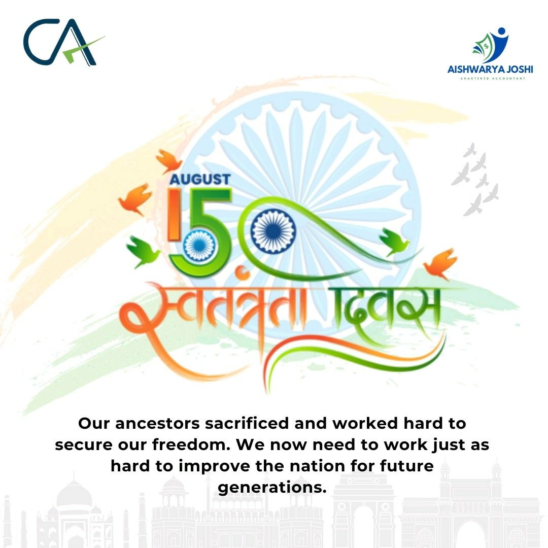 CA Aishwarya Joshi on LinkedIn: Happy Independence Day 🇮🇳 CA Aishwarya Joshi on LinkedIn: Happy Independence Day 🇮🇳