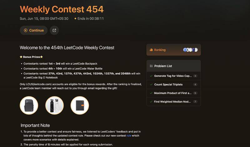 🚀 Completed LeetCode Weekly Contest 454 – Solved All 4 Problems ... 🚀 Completed LeetCode Weekly Contest 454 – Solved All 4 Problems ...