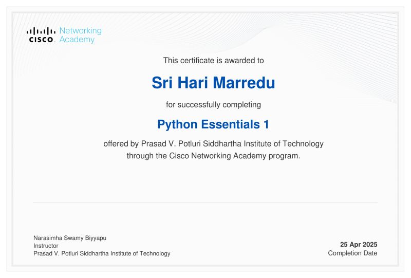 #pythonessentials #pythonprogramming #cisconetworkingacademy… | SRI ... #pythonessentials #pythonprogramming #cisconetworkingacademy… | SRI ...