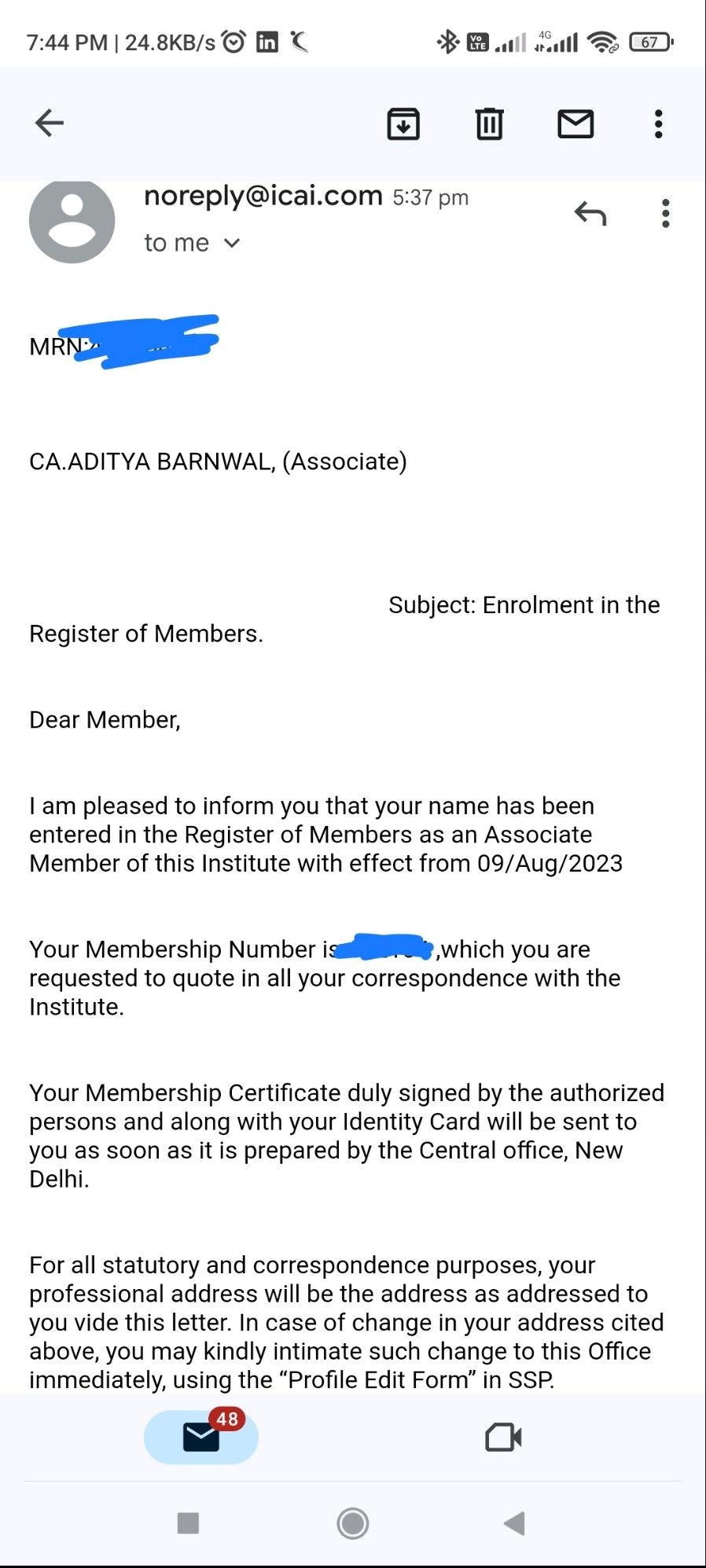 CA. Aditya Barnwal on LinkedIn: #milestoneachived #icai CA. Aditya Barnwal on LinkedIn: #milestoneachived #icai