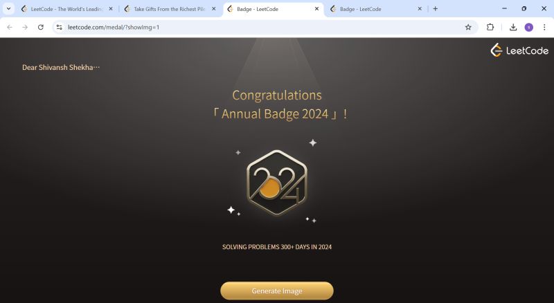 Shivansh Shekhar Singh on LinkedIn: 🌟 300+ Days of Coding on LeetCode ... Shivansh Shekhar Singh on LinkedIn: 🌟 300+ Days of Coding on LeetCode ...