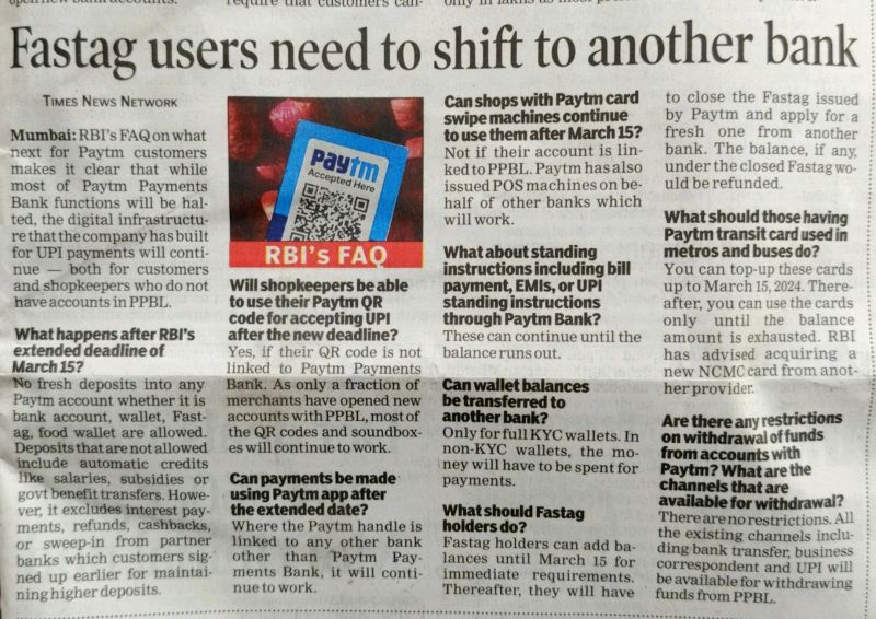 Prof. (Dr.) Pradeep Bhardwaj on LinkedIn: RBI's FAQ for Paytm Prof. (Dr.) Pradeep Bhardwaj on LinkedIn: RBI's FAQ for Paytm