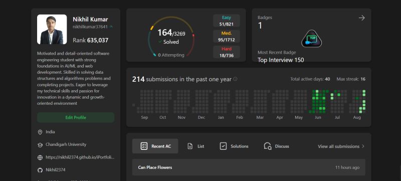 Nikhil Kumar on LinkedIn: #leetcode #coding #interviewprep #techskills Nikhil Kumar on LinkedIn: #leetcode #coding #interviewprep #techskills