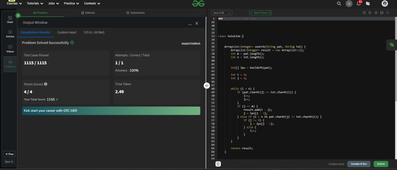 Shristi Pandey on LinkedIn: #gfg160 #codingchallenge #dsa #kmpalgorithm ... Shristi Pandey on LinkedIn: #gfg160 #codingchallenge #dsa #kmpalgorithm ...
