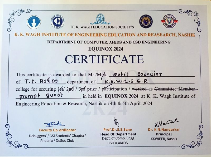 Sahil Badgujar on LinkedIn: #ai #datascience #computerscience #equinox2024 Sahil Badgujar on LinkedIn: #ai #datascience #computerscience #equinox2024