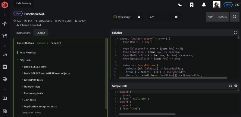 Miftahul Tirta Irawan on LinkedIn: #codewars #typescript #sql # ... Miftahul Tirta Irawan on LinkedIn: #codewars #typescript #sql # ...