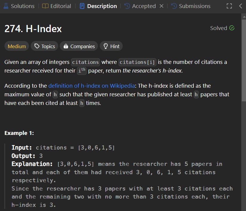 Gaurav Prajapati on LinkedIn: #leetcode #hindex #sorting # ... Gaurav Prajapati on LinkedIn: #leetcode #hindex #sorting # ...