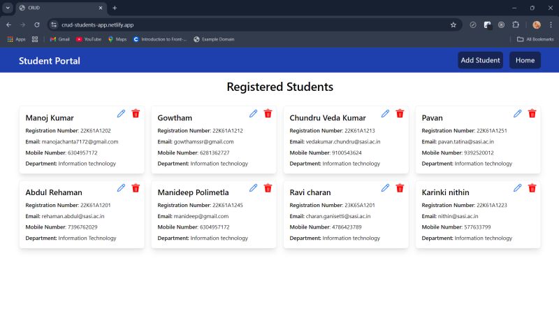 Manoj Kumar Achanta on LinkedIn: #crudapp #webdevelopment #reactjs # ... Manoj Kumar Achanta on LinkedIn: #crudapp #webdevelopment #reactjs # ...
