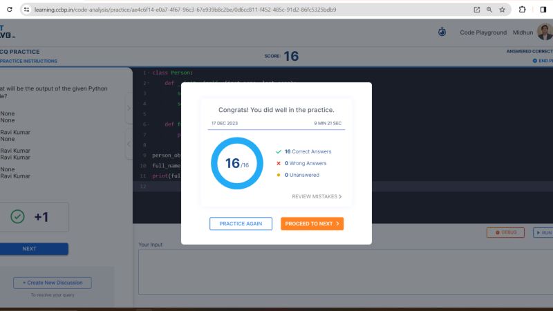 Midhun A on LinkedIn: #ccbp #nxtwave #python Midhun A on LinkedIn: #ccbp #nxtwave #python