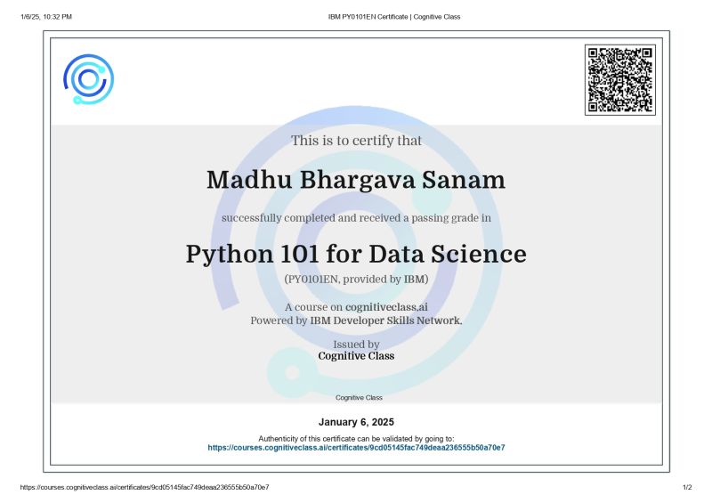 Madhu Bhargav Sanam on LinkedIn: #python #datascience #ibm # ... Madhu Bhargav Sanam on LinkedIn: #python #datascience #ibm # ...