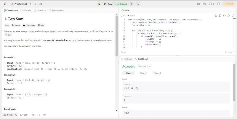 Dev Vishal on LinkedIn: Leetcode Program in C Language Program 1..! Dev Vishal on LinkedIn: Leetcode Program in C Language Program 1..!