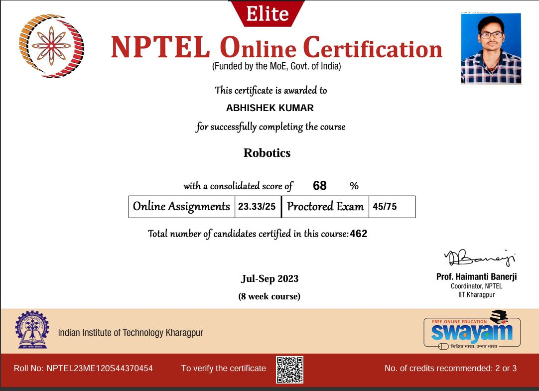 Abhishek Kumar on LinkedIn: Nptel Certificates Abhishek Kumar on LinkedIn: Nptel Certificates