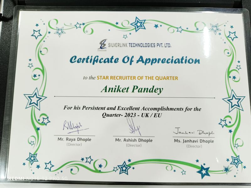 Aniket Pandey on LinkedIn: #silverlinktechnologies #starrecruiter | 20 ... Aniket Pandey on LinkedIn: #silverlinktechnologies #starrecruiter | 20 ...