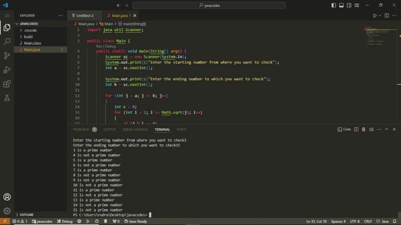 #java #programming #primenumbers | Rudra Pratap Pal #java #programming #primenumbers | Rudra Pratap Pal