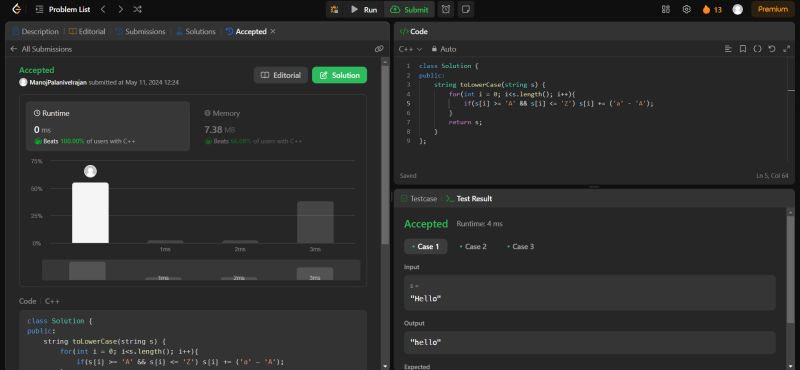 Day 51 of LeetCode Challenge: Convert strings to lowercase | Manoj ... Day 51 of LeetCode Challenge: Convert strings to lowercase | Manoj ...
