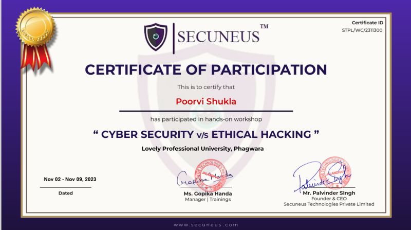 Poorvi Shukla on LinkedIn: Learned about Kali Linux, VMware ... Poorvi Shukla on LinkedIn: Learned about Kali Linux, VMware ...