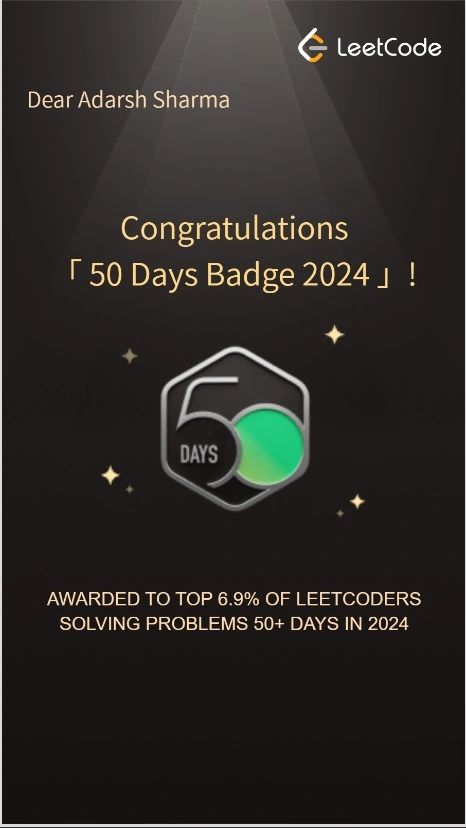 Adarsh Sharma on LinkedIn: #leetcode #codingchallenge #softwareengineer Adarsh Sharma on LinkedIn: #leetcode #codingchallenge #softwareengineer