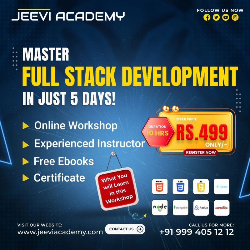 Jeevi Academy on LinkedIn: #workshop #free #training Jeevi Academy on LinkedIn: #workshop #free #training
