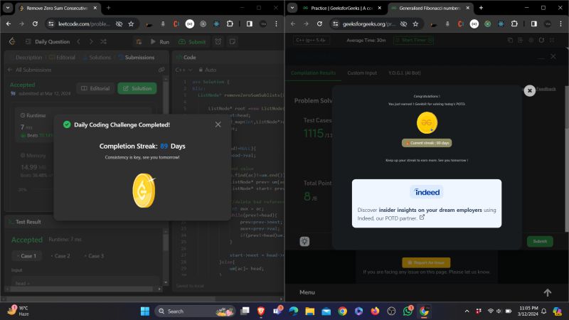 Day 82 of 365 Days of Coding with LeetCode and GeeksforGeeks | Vijay ... Day 82 of 365 Days of Coding with LeetCode and GeeksforGeeks | Vijay ...