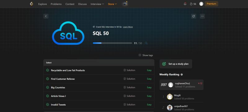 Sughavan G on LinkedIn: #sql #leetcode #coding #learning # ... Sughavan G on LinkedIn: #sql #leetcode #coding #learning # ...