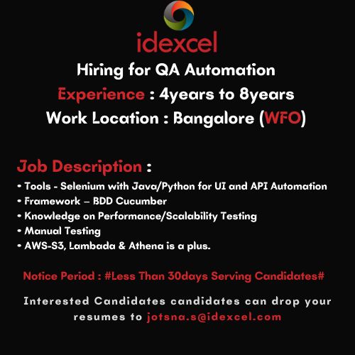 Jotsna Shiragambi on LinkedIn: #qaautomation #selenium #apiautomation # ... Jotsna Shiragambi on LinkedIn: #qaautomation #selenium #apiautomation # ...