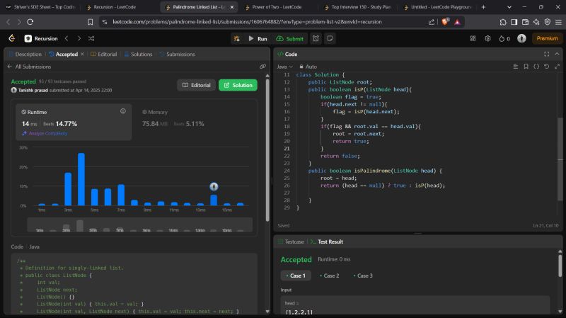 #dsa #java #recursion #linkedlist #leetcode | Tanishk Prasad #dsa #java #recursion #linkedlist #leetcode | Tanishk Prasad