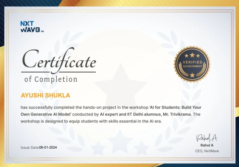 Ayushi Shukla posted on LinkedIn Ayushi Shukla posted on LinkedIn
