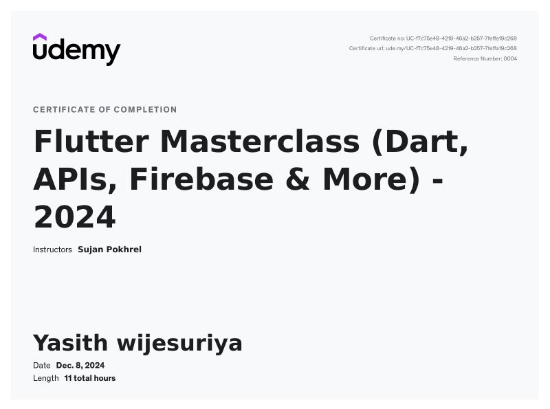 #flutter #dart #firebase #udemy #mobileappdevelopment | yasith wijesuriya #flutter #dart #firebase #udemy #mobileappdevelopment | yasith wijesuriya