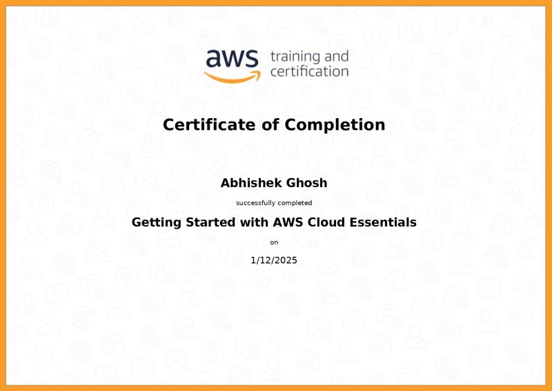 Abhishek Ghosh on LinkedIn: I am excited to share that i have completed ... Abhishek Ghosh on LinkedIn: I am excited to share that i have completed ...