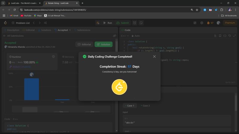 HIMANSHU KHAROLA on LinkedIn: #leetcode #dailyleetcodeproblem #consistency HIMANSHU KHAROLA on LinkedIn: #leetcode #dailyleetcodeproblem #consistency