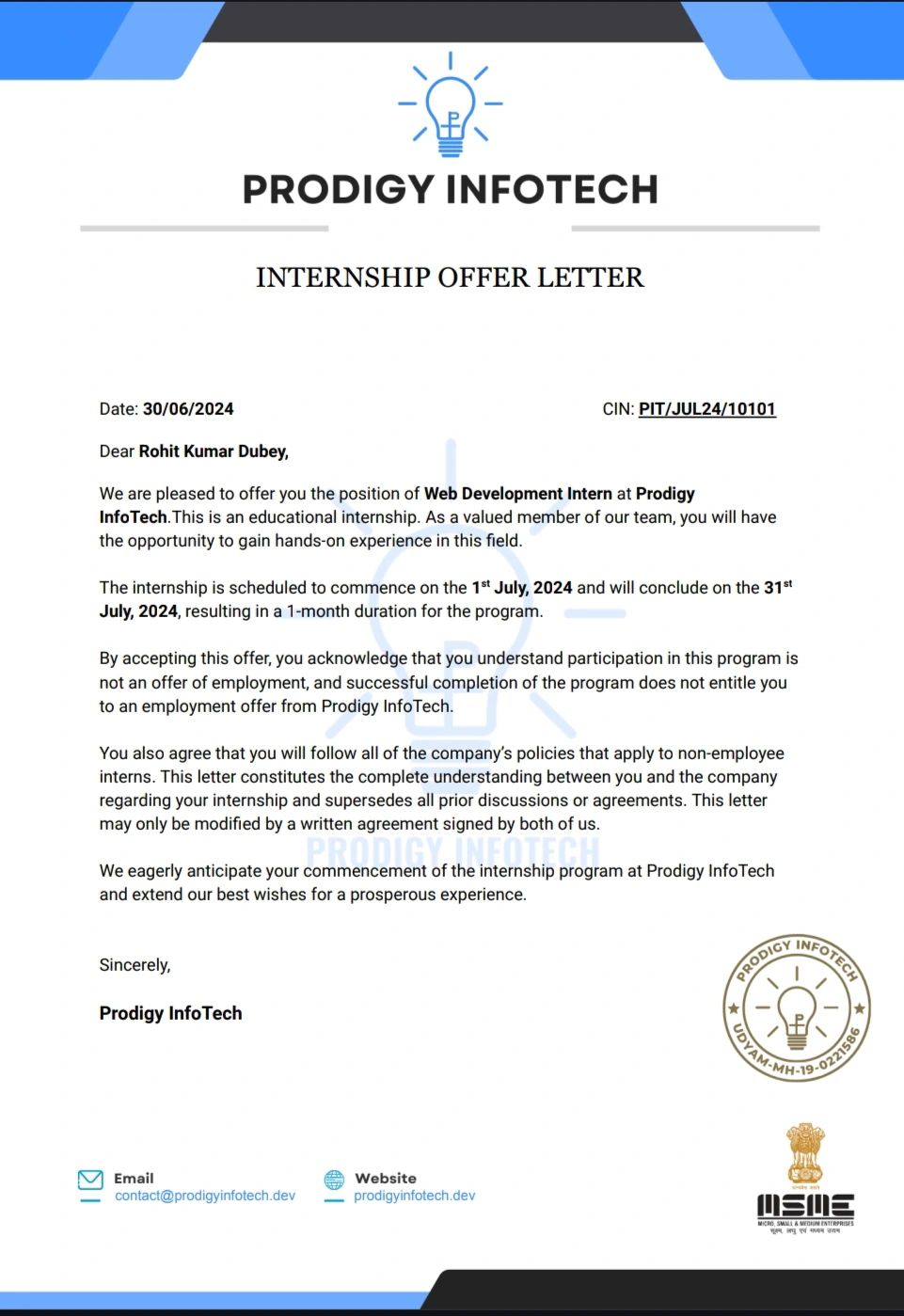 Rohit Dubey on LinkedIn: #internship #prodigyinfotech #coding # ... Rohit Dubey on LinkedIn: #internship #prodigyinfotech #coding # ...