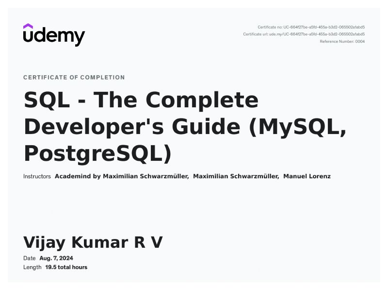 Vijay Kumar R V on LinkedIn: #sql #mysql #postgresql #datascience # ... Vijay Kumar R V on LinkedIn: #sql #mysql #postgresql #datascience # ...