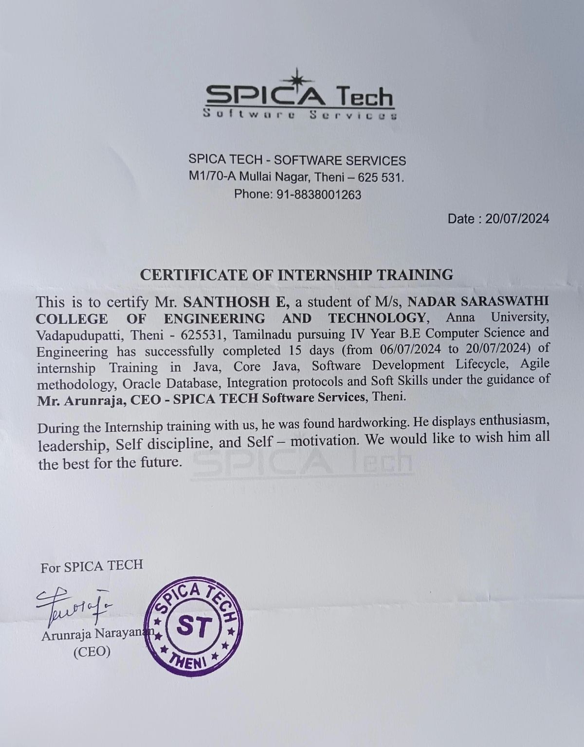 Santhosh E on LinkedIn: #internship #learning #java # ... Santhosh E on LinkedIn: #internship #learning #java # ...
