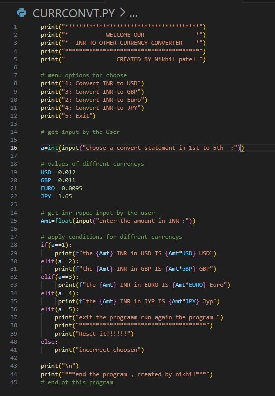 NIKHIL PATEL on LinkedIn: #python #coding #project #currencyconverter # ... NIKHIL PATEL on LinkedIn: #python #coding #project #currencyconverter # ...