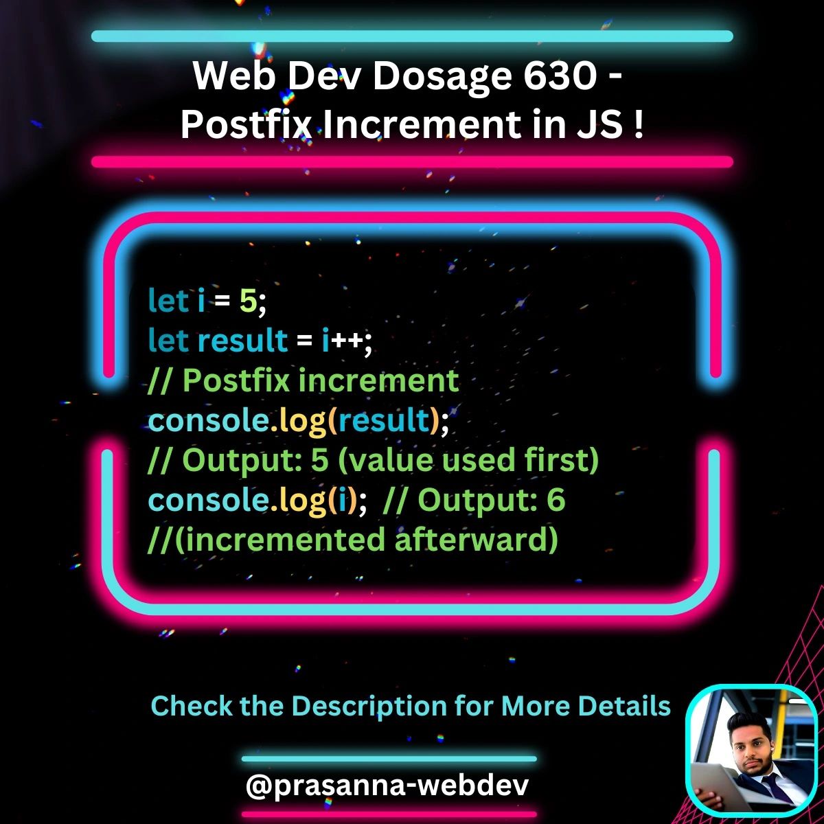 Prasanna D on LinkedIn: #webdevelopment #javascript #coding101 Prasanna D on LinkedIn: #webdevelopment #javascript #coding101