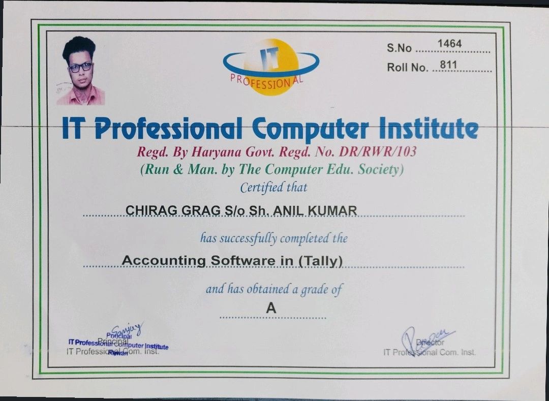 #tallycertificate #accountingsoftware #governmenttraining… | Chirag Garg #tallycertificate #accountingsoftware #governmenttraining… | Chirag Garg